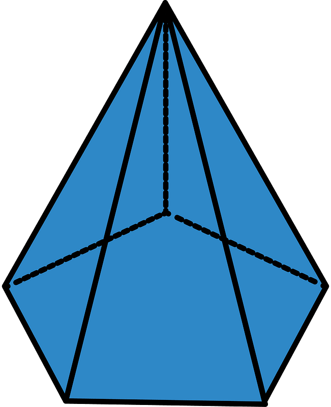 Blue Pentagonal pyramid clipart. Free download transparent .PNG | Creazilla