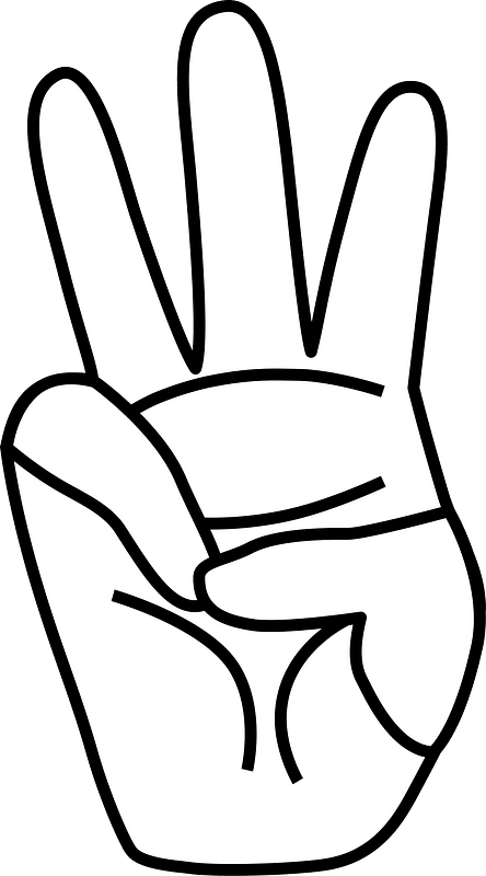 3 Fingers (White skin) clipart. Free download transparent .PNG | Creazilla