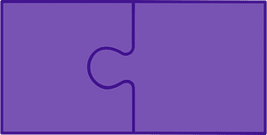 Violet jigsaw puzzle of 2 pieces clipart. Free download transparent ...