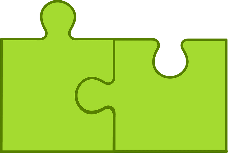 Lime jigsaw puzzle of 2 pieces clipart. Free download transparent .PNG ...