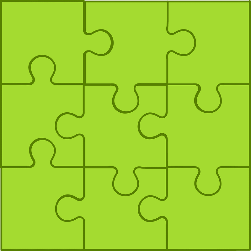 Lime jigsaw puzzle of 9 pieces clipart. Free download transparent .PNG ...