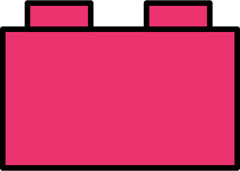 Pink LEGO Storage Brick - Free vector clipart images on creazilla.com