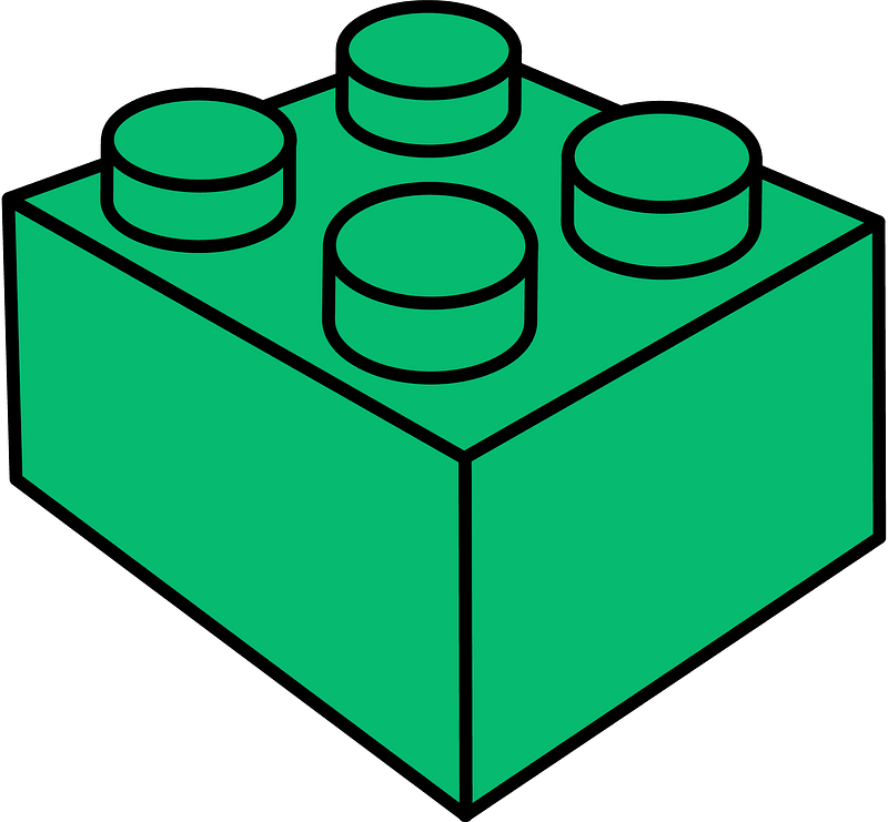 Green LEGO 4-Stud Storage Brick clipart. Free download transparent .PNG ...