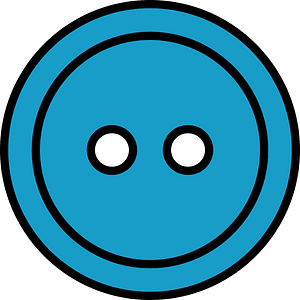 Blue round button with two holes clipart. Free download transparent ...