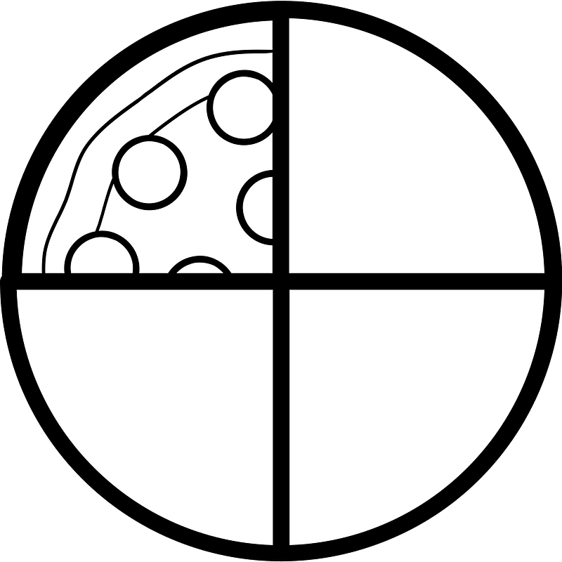 Blank Pizza Fractions 1:4 clipart. Free download transparent .PNG ...