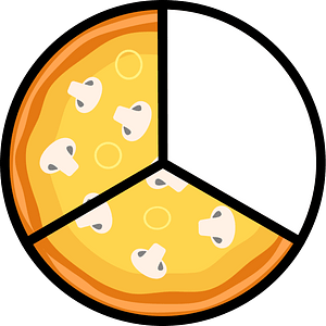 Pizza Fractions 2:3 clipart. Free download transparent .PNG | Creazilla