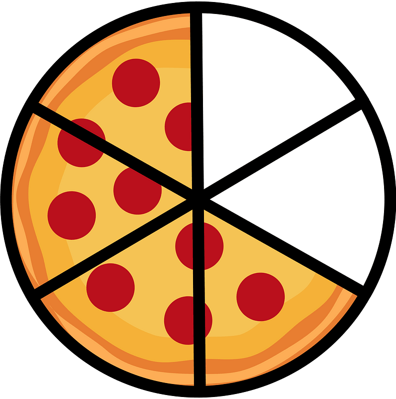 Tomato Pizza Fractions 4:6 clipart. Free download transparent .PNG ...