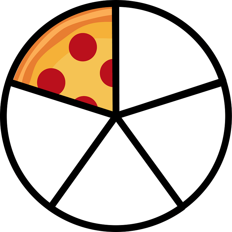Tomato Pizza Fractions 1:5 clipart. Free download transparent .PNG ...