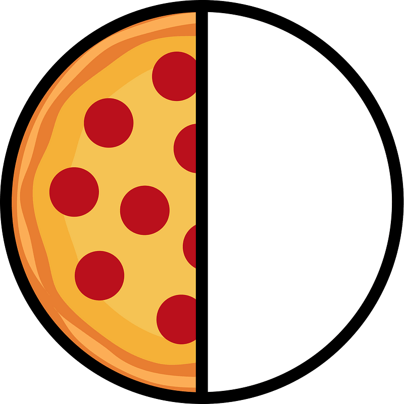 Tomato Pizza Fractions 1:2 clipart. Free download transparent .PNG ...