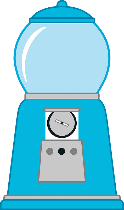 Cerulean-Blue empty gumball machine - Free vector clipart images on ...