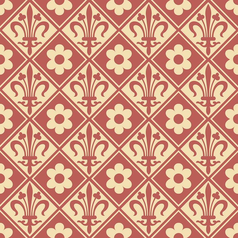 Medieval Diaper pattern suitable for wall spaces of moderate dimensions ...