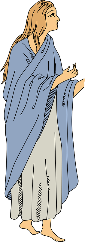Costume of a Gallic woman taken from an ancient bas-relief clipart ...