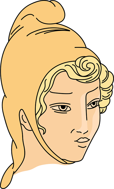 Phrygian cap of Greek prisoners with strings passing under chin. Also ...