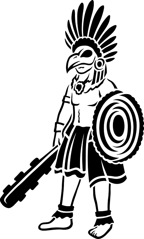 Aztec Warrior - Free vector clipart images on creazilla.com