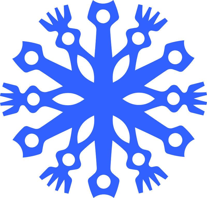 Snowflake - Free vector clipart images on creazilla.com