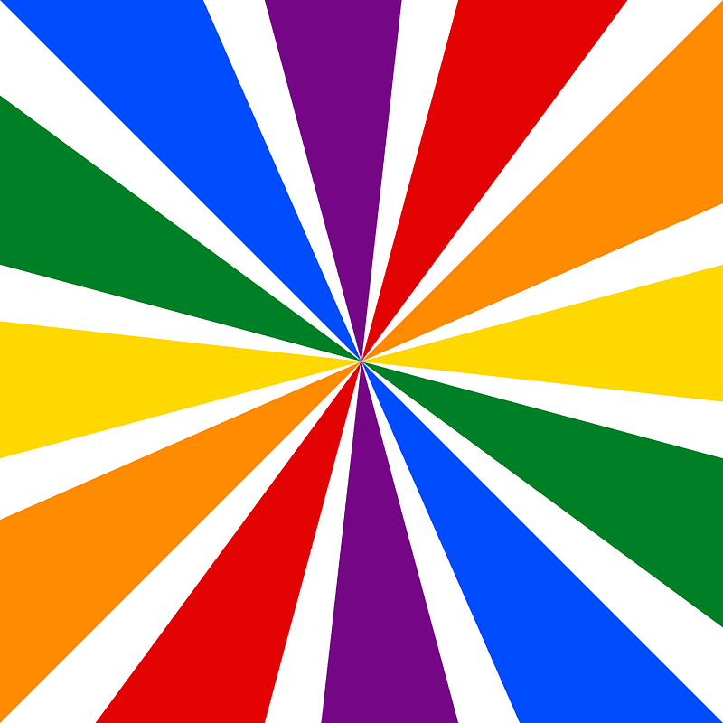 Rainbow pride Starburst pattern wider alternative - Free vector clipart ...