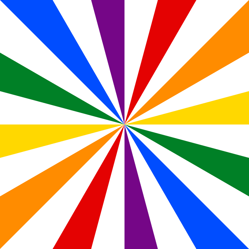 Rainbow pride starburst pattern on transparent - Free vector clipart ...