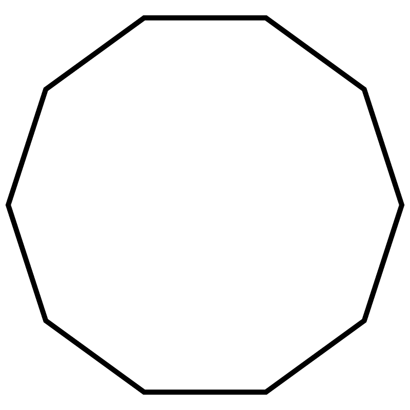Regular decagon clipart. Free download transparent .PNG | Creazilla