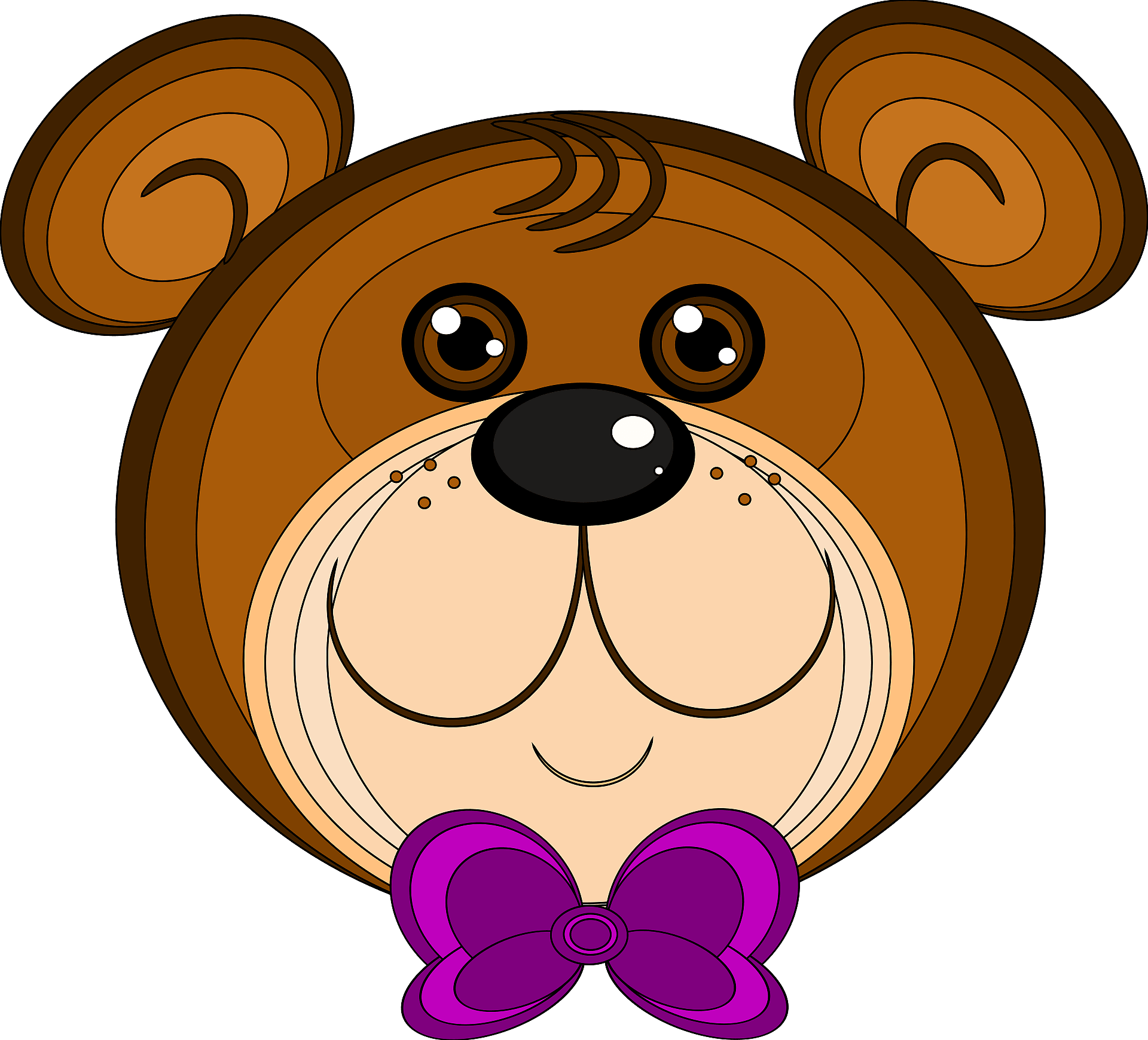 Teddy Bear Head Clip Art