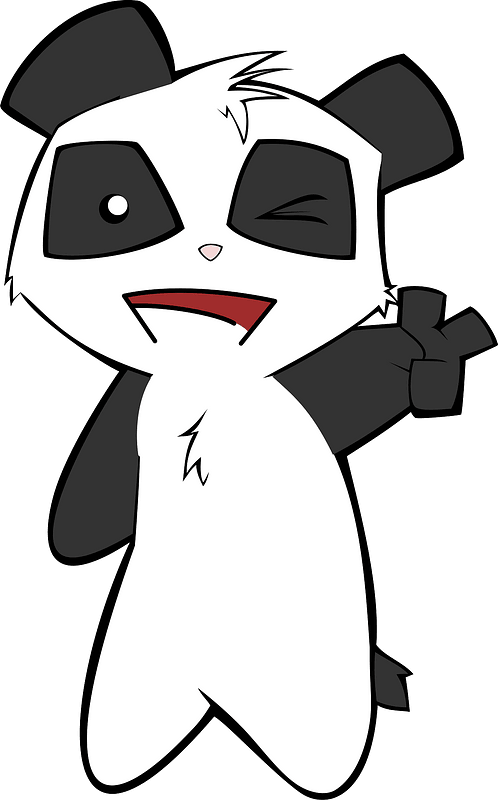 Panda showing peace clipart. Free download transparent .PNG | Creazilla