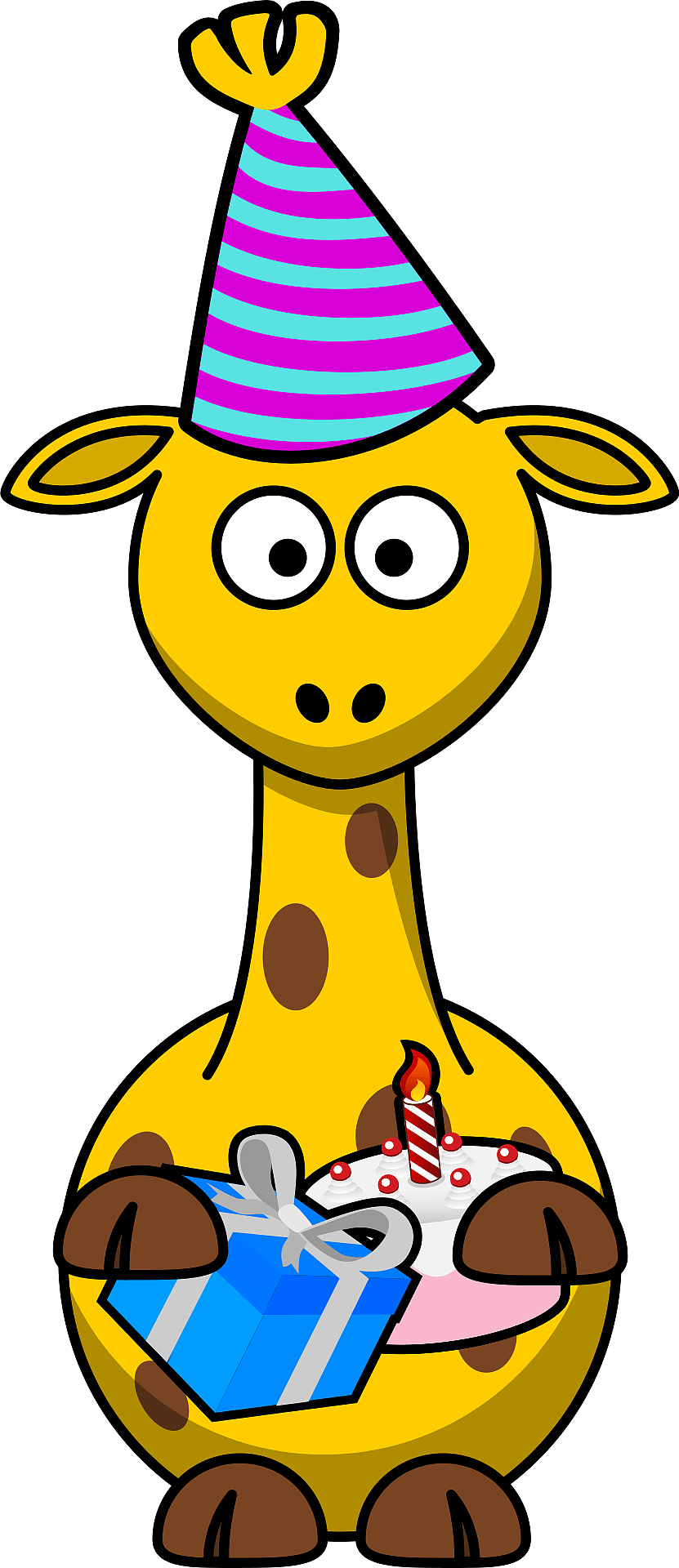 Cute Happy Birthday Giraffe