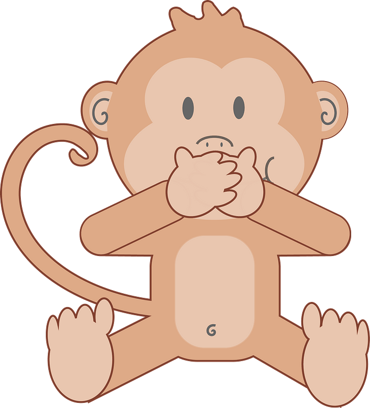Monkey speak no evil clipart. Free download transparent .PNG | Creazilla