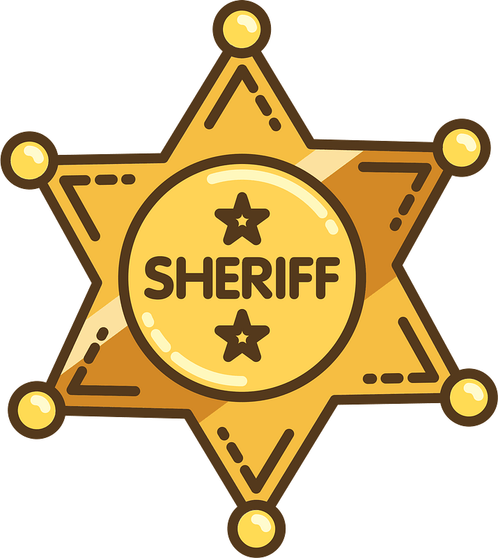 Sheriff badge clipart. Free download transparent .PNG | Creazilla