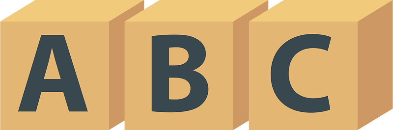 ABC blocks - Free vector clipart images on creazilla.com