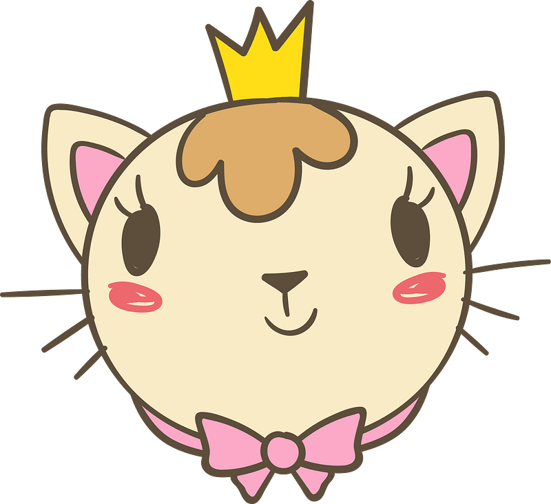 Cat princess face - Free vector clipart images on creazilla.com