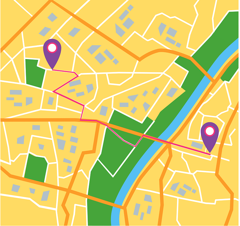 Rout map - Free vector clipart images on creazilla.com