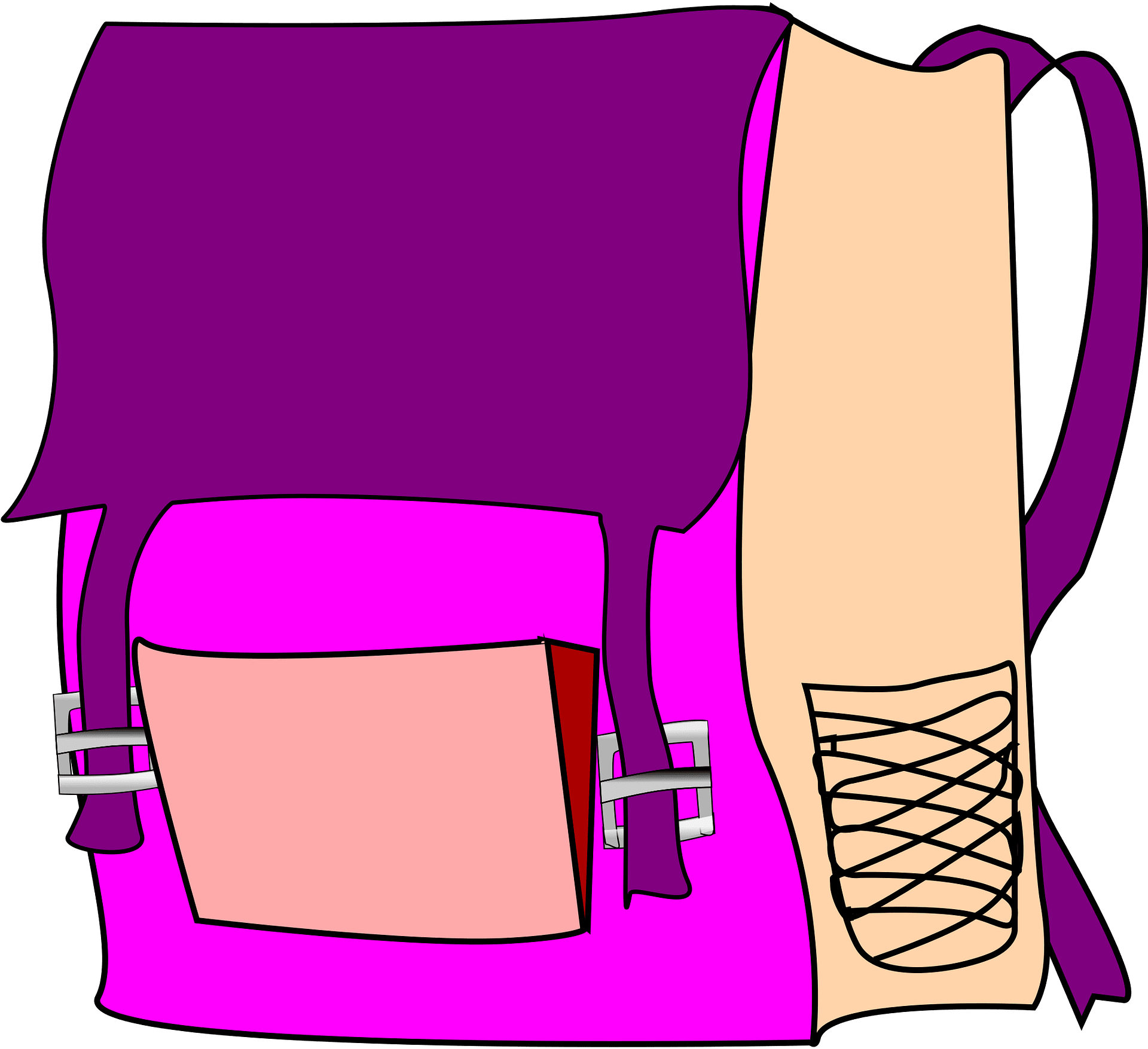 Open Backpack Clip Art