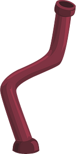 Red bent pipe clipart. Free download transparent .PNG | Creazilla