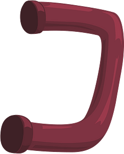 Red bent pipe clipart. Free download transparent .PNG | Creazilla