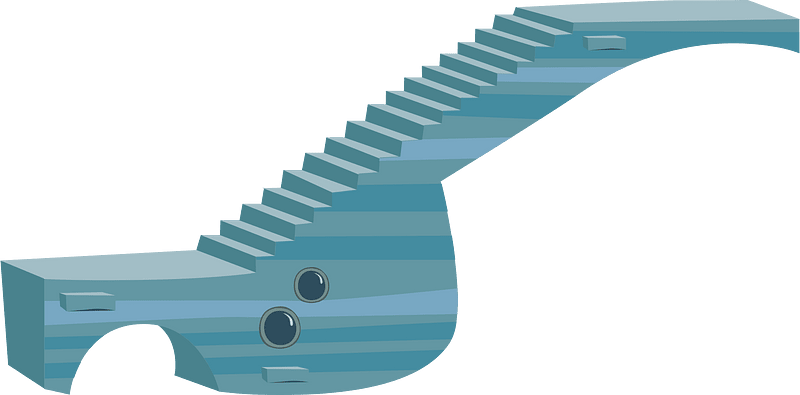 Blue fantasy stairs - Free vector clipart images on creazilla.com