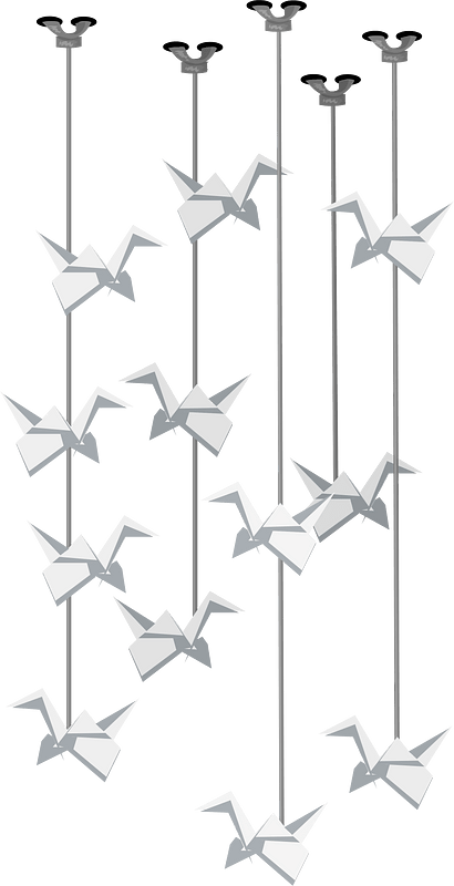Origami ceiling decor - Free vector clipart images on creazilla.com