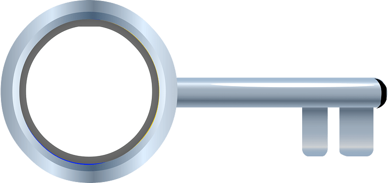 Silver round fantasy door key clipart. Free download transparent .PNG ...