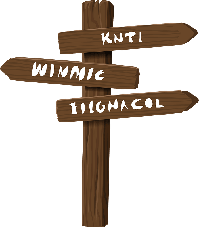 Brown road three directions sign clipart. Free download transparent ...