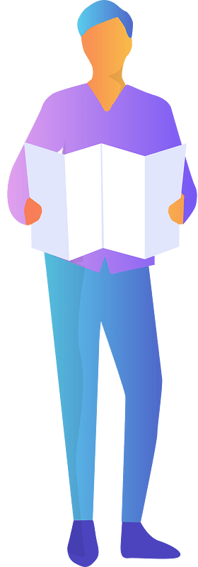 Man with map - Free vector clipart images on creazilla.com