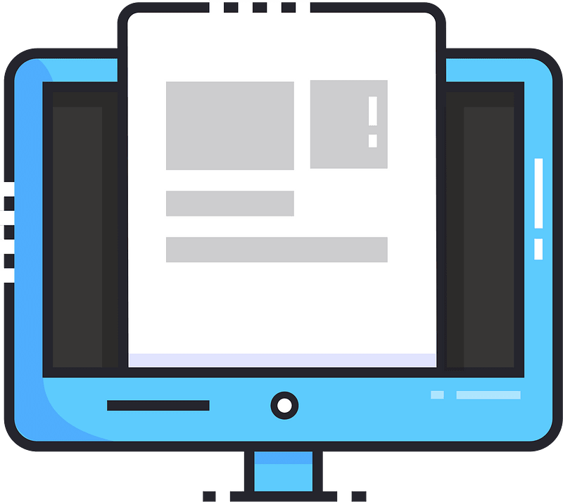 Document monitor display - Free vector clipart images on creazilla.com