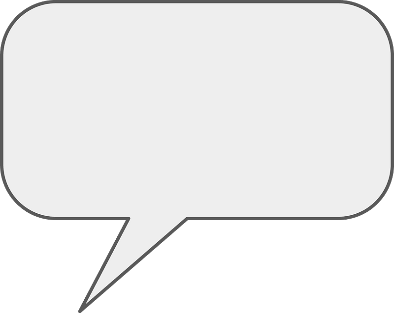 Grey speech bubble - Free vector clipart images on creazilla.com