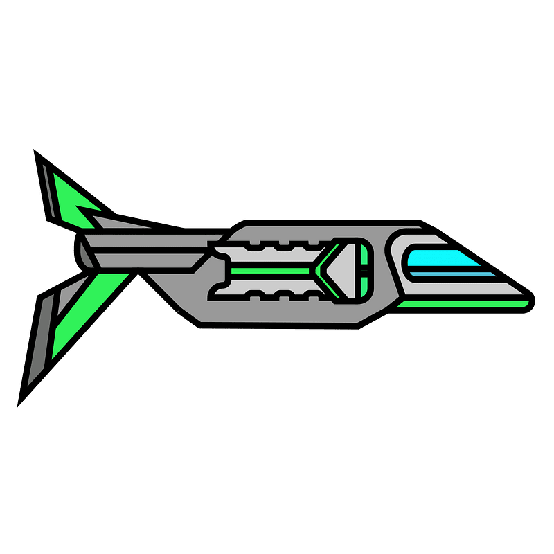 Green small spaceship - Free vector clipart images on creazilla.com