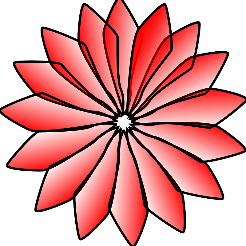 Red flower clipart. Free download transparent .PNG | Creazilla