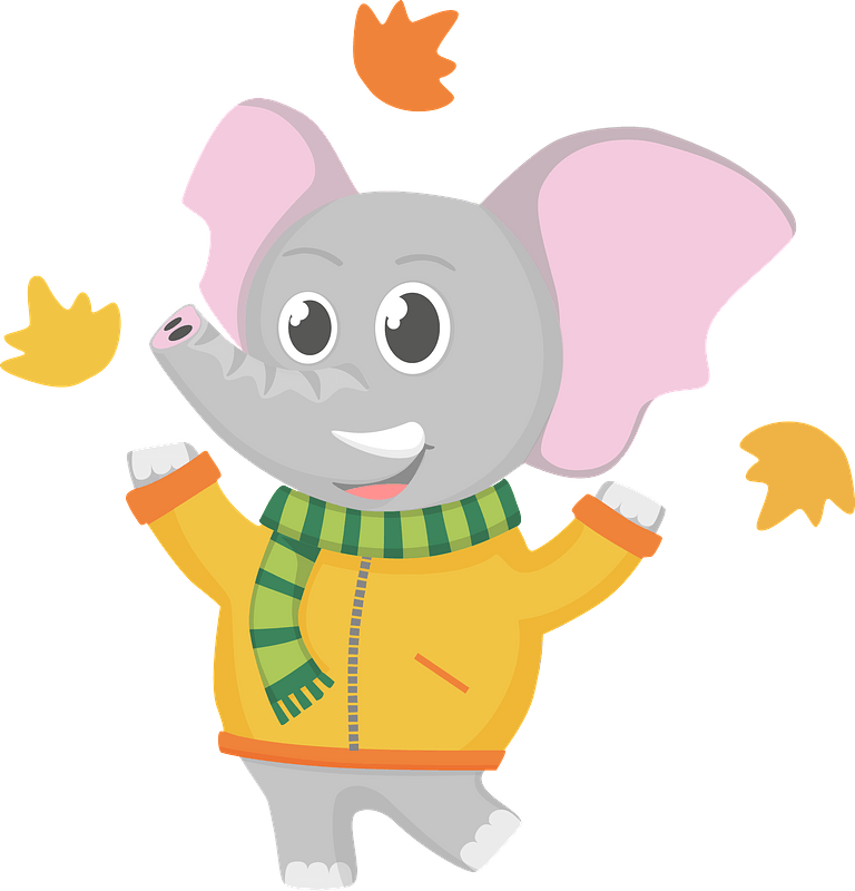 Autumn elephant - Free vector clipart images on creazilla.com