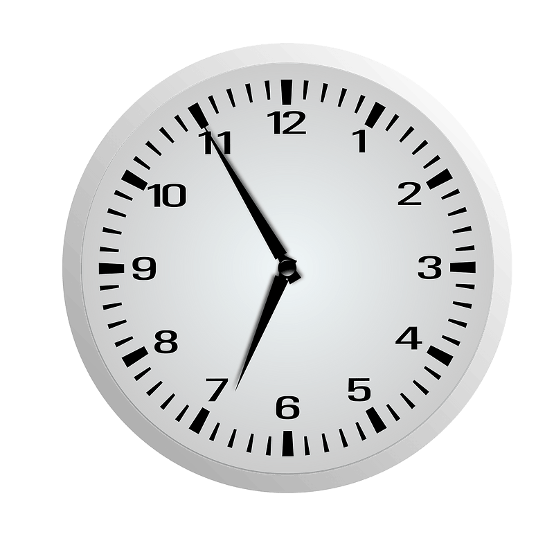 Clock Face - Six Fifty-Five - 6:55 clipart. Free download transparent ...