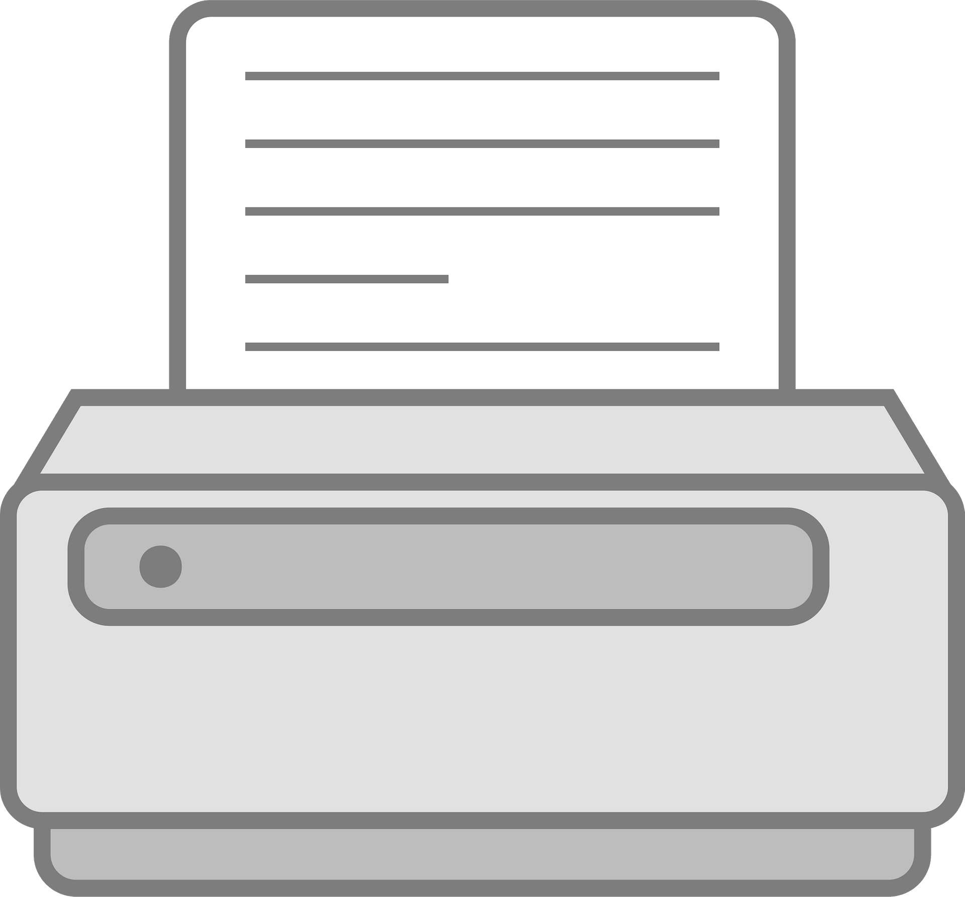 Printer Clip Art Black And White