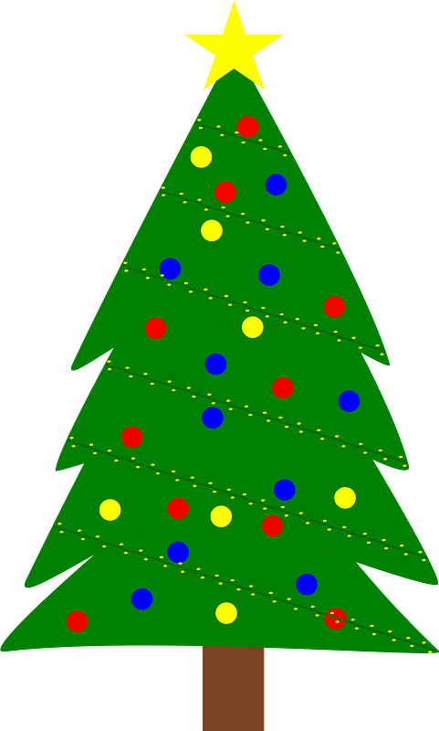 Christmas Tree with Ornaments and a Star clipart. Free download ...