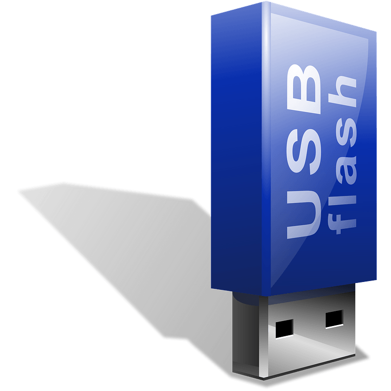 Blue USB flash drive clipart. Free download transparent .PNG | Creazilla