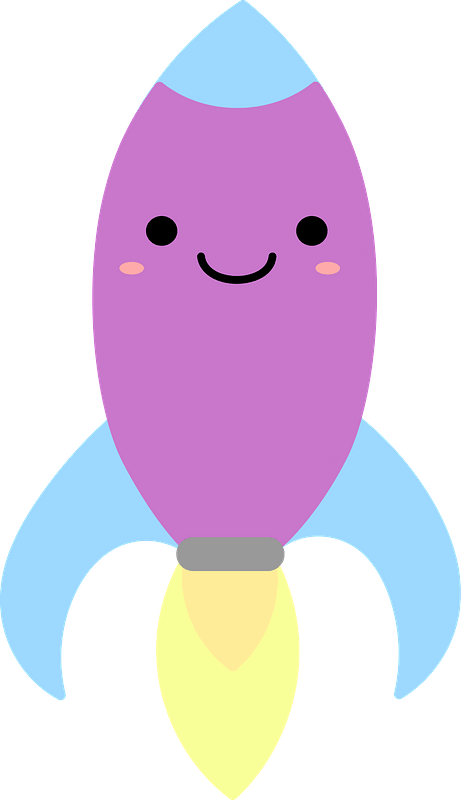 Pastel Rocket with a Smiling Face clipart. Free download transparent ...