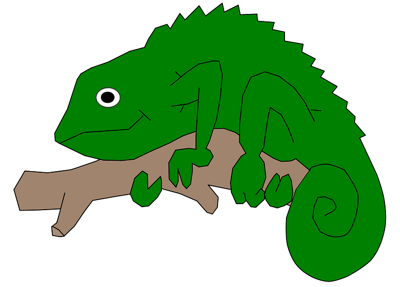 Cute Chameleon Clipart