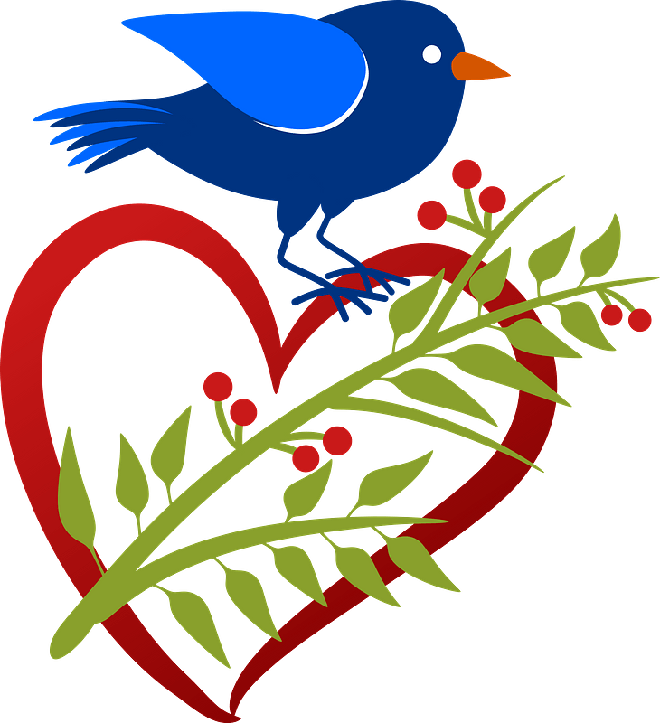 Blue Love Birds Clip Art